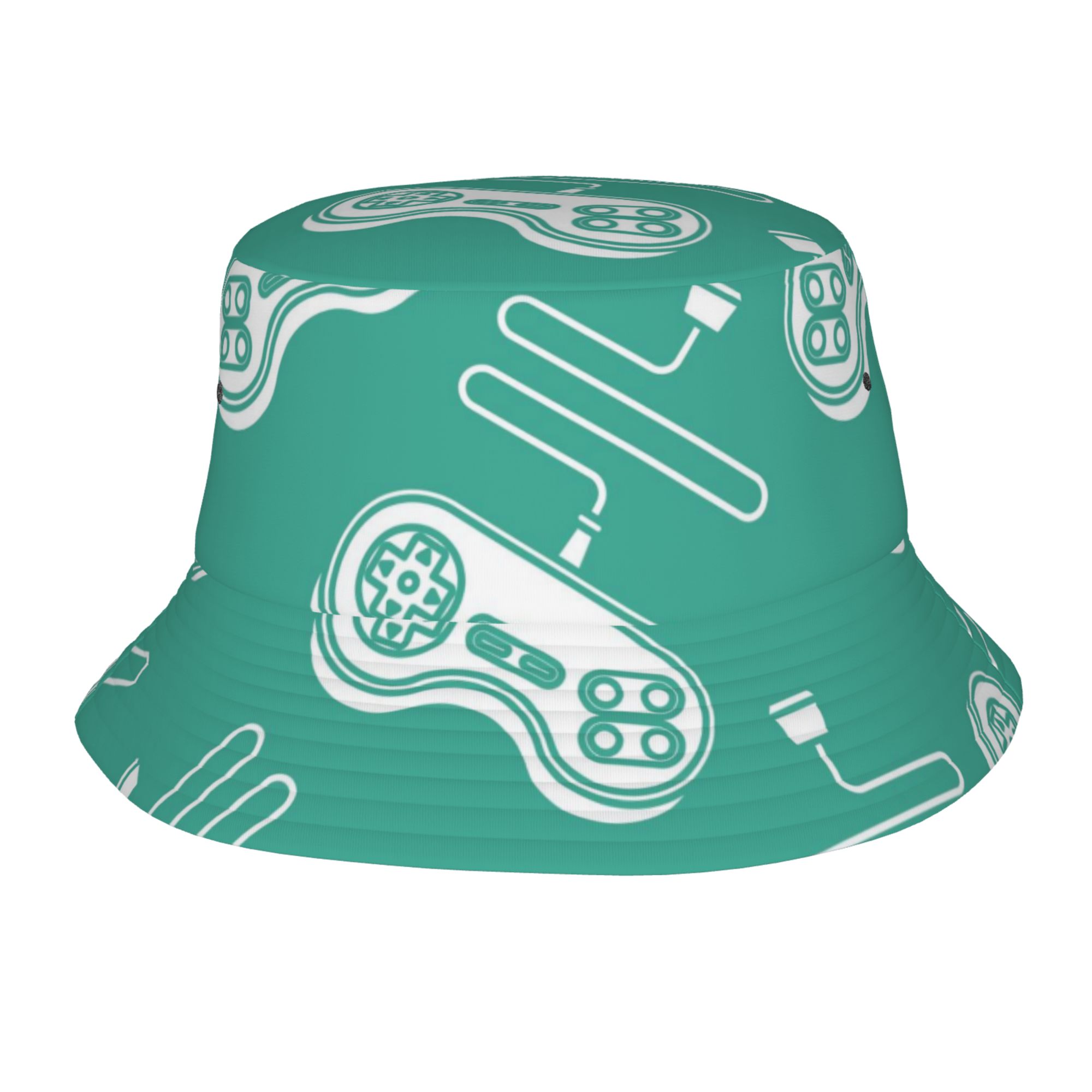 ZICANCN Green Retro Game Background Bucket Hat, Unisex Print Double ...