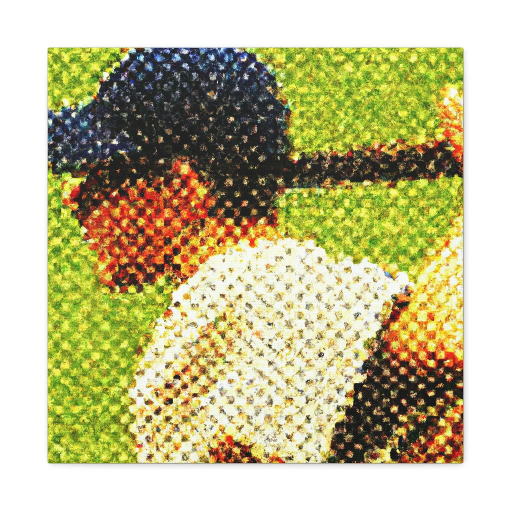 Baseball On Pointillism - Canvas - Walmart.com