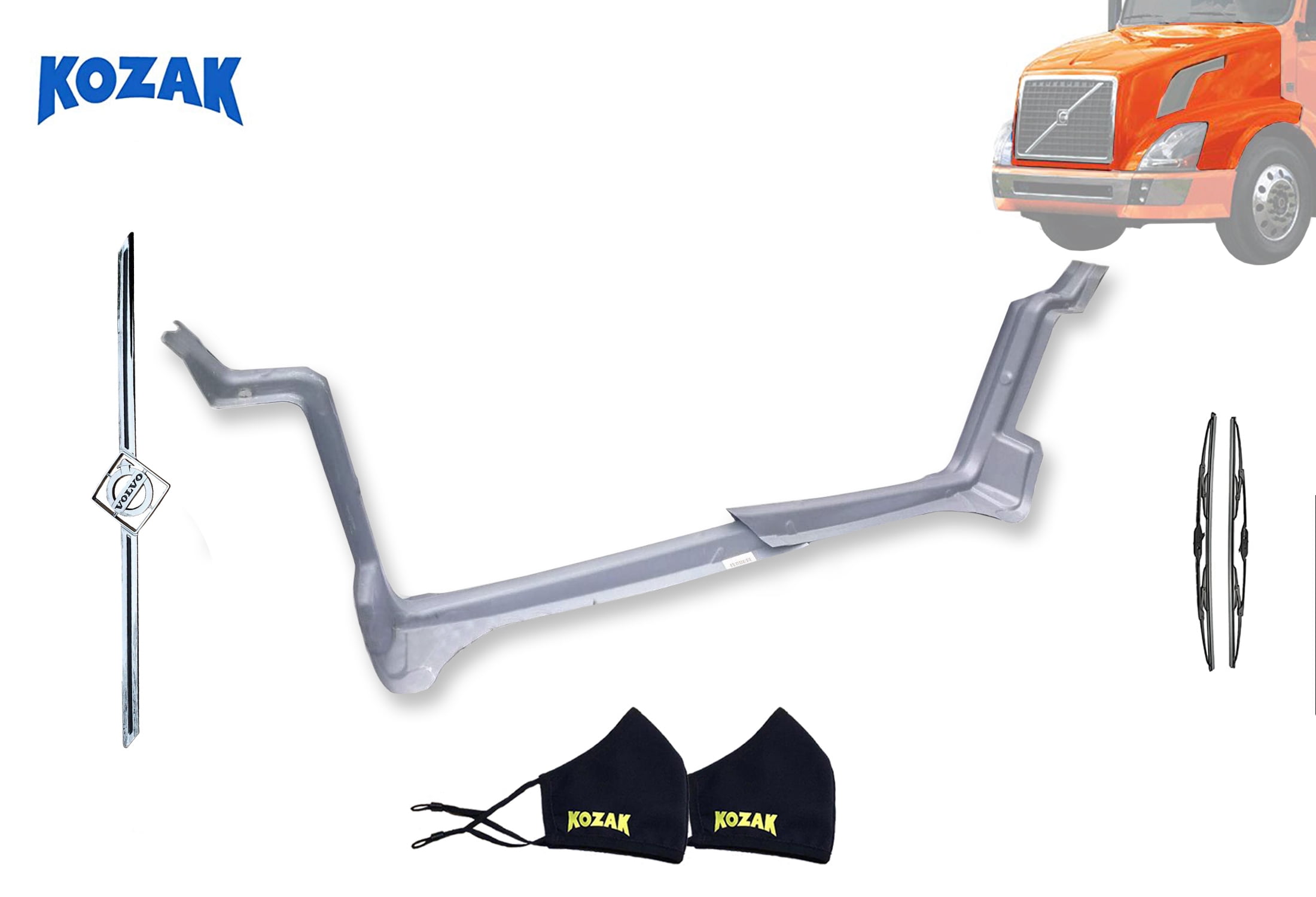 Buy Volvo VNL 2004-2017 Fiberglass Inner Hood ReinforcementSmall ...