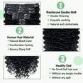 Brazilian Curly Clip In Hair Extensions 8pcs Deep Wave Human Hair ...