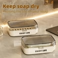 Lid soap tray, 2-pack shower soap box with drainage function, portable ...