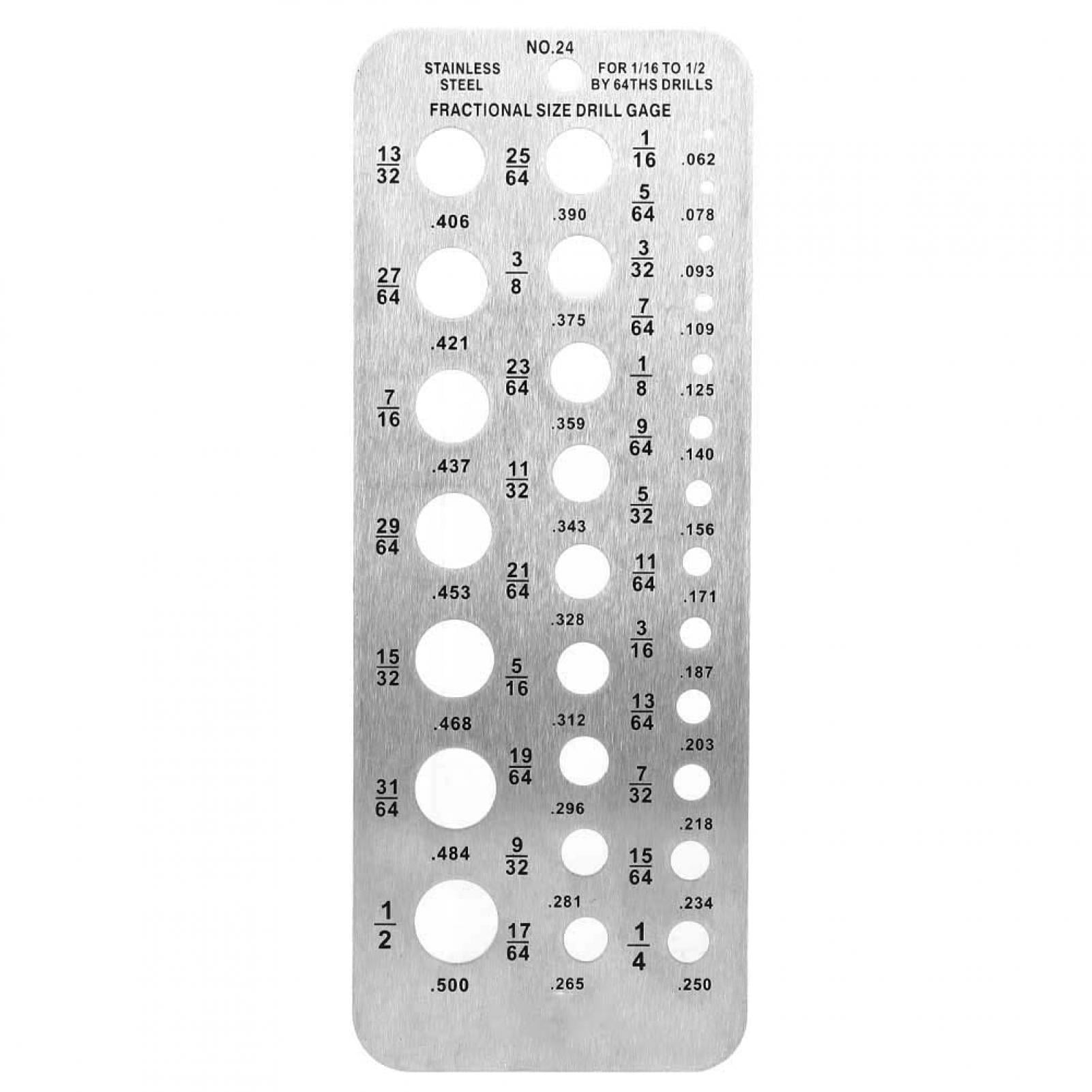 29 tamaños Índice Calibre de broca de acero inoxidable Diámetro del ...