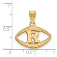 925 Sterling Silver With GP LogoArt Rutgers Pendant in Football; for ...