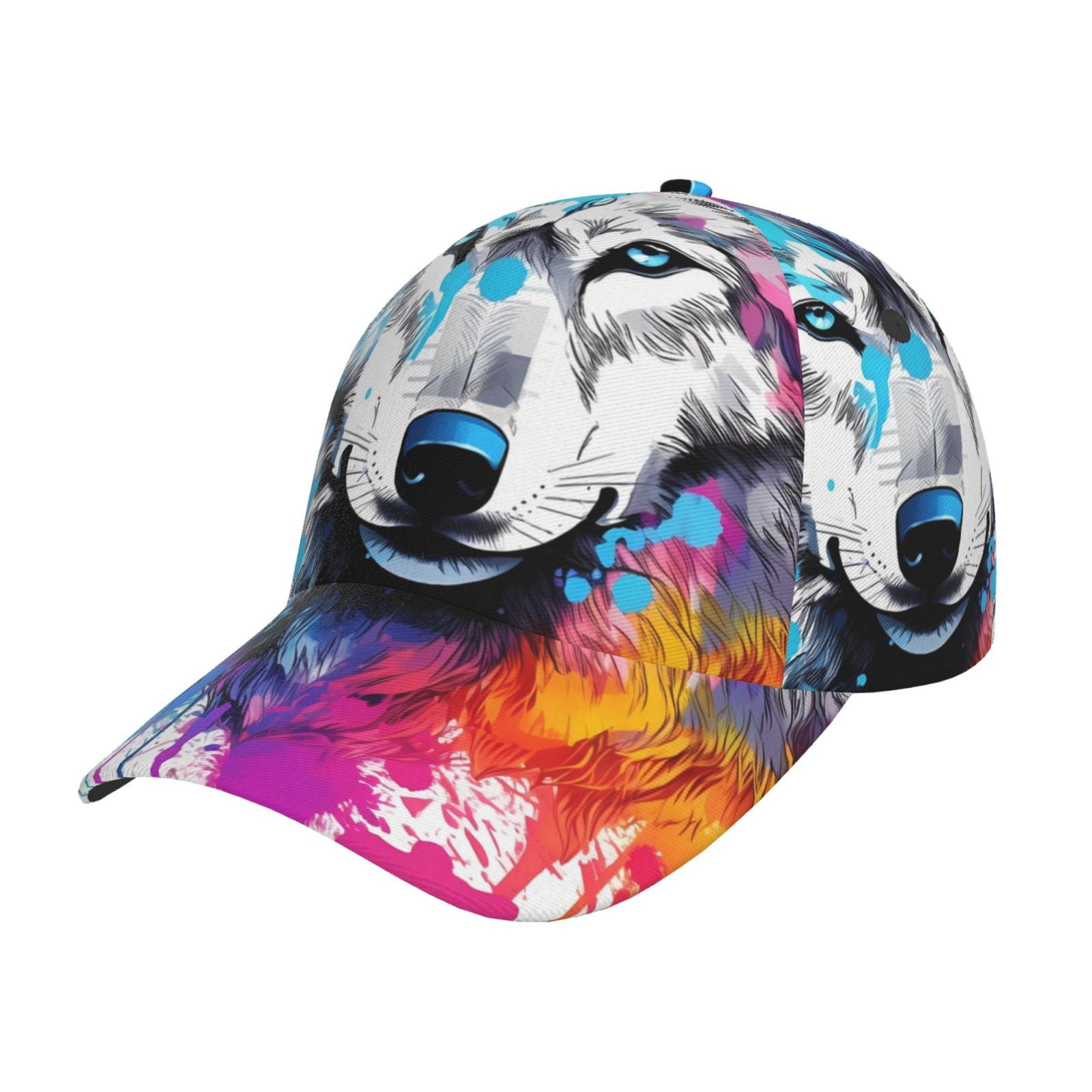 Fotbe Cool Colorful Wolf Gorro Clásico de Béisbol, Gorra Ajustable con ...