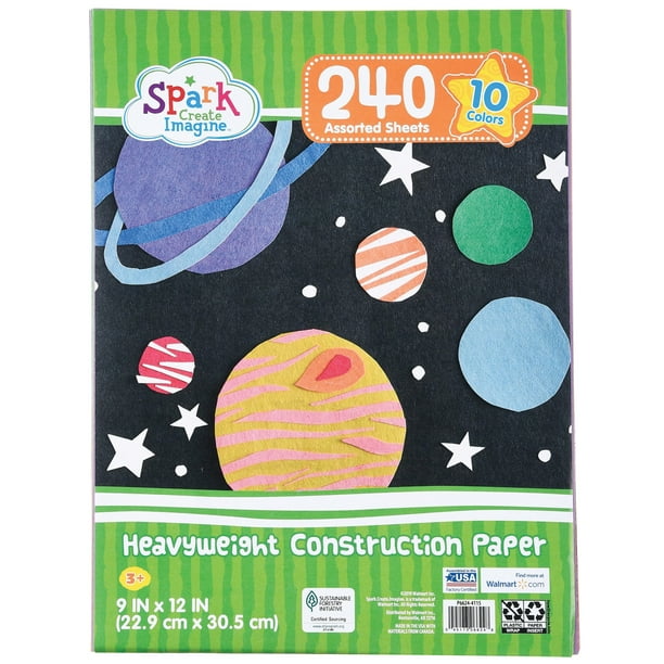 Spark Create Imagine 9x12 in Construction Paper, Heavyweight, 10 Colors ...