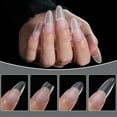 240pcs Matte False Nails With Calibrated Size Markers Short Ladder Long ...