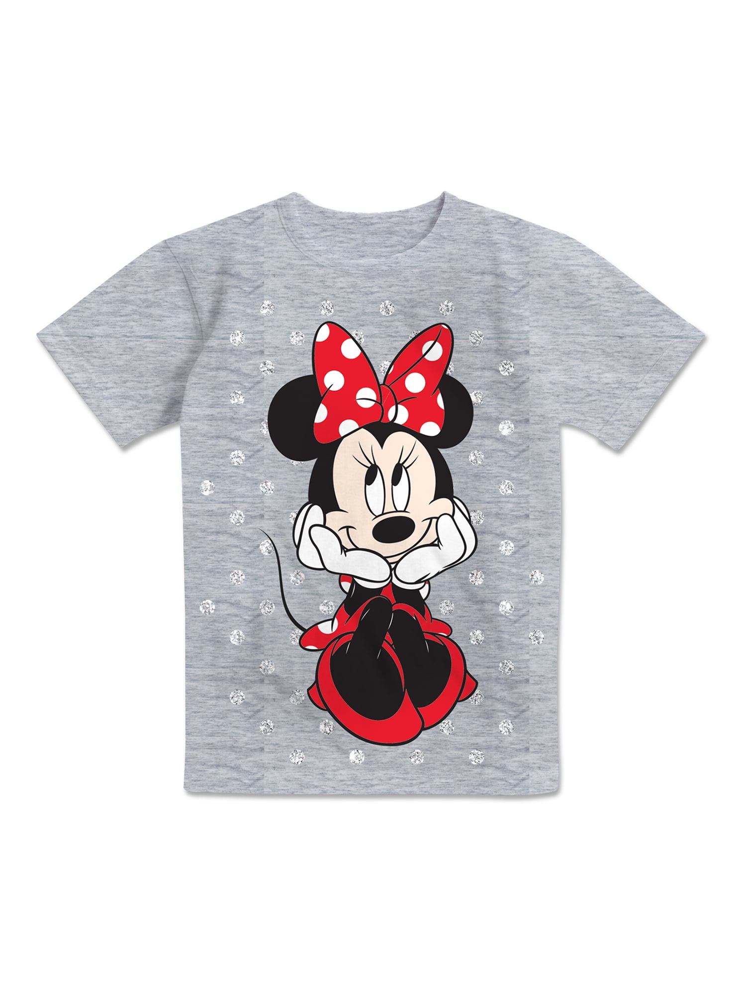 Minnie Mouse Girls Short Sleeve T-Shirt Sizes 4-16 - Walmart.com
