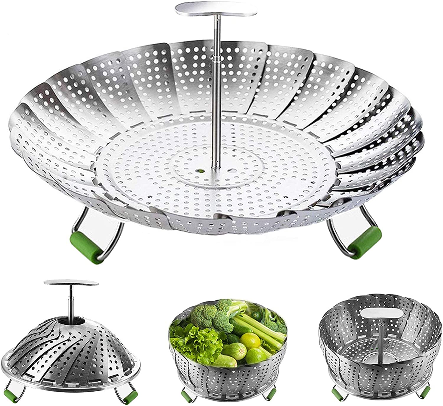Steamer Basket, Veggie Steamer Basket for Cooking Stainless Steel ...
