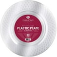 Prestee 50 Pack 9 Inch Crystal Clear Disposable Plates with Diamond ...