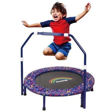Little Tikes 3-Foot Kids Indoor Trampoline with Handle, Easy Store ...
