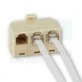PREMISA™ ADAPTER TELEPHONE IVORY RJ-11 SPLITTER 6P4C TRIPLE COMMON LINE ...