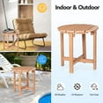Nalone Outdoor Side Table, HDPE Adirondack End Table, Weather Resistant ...