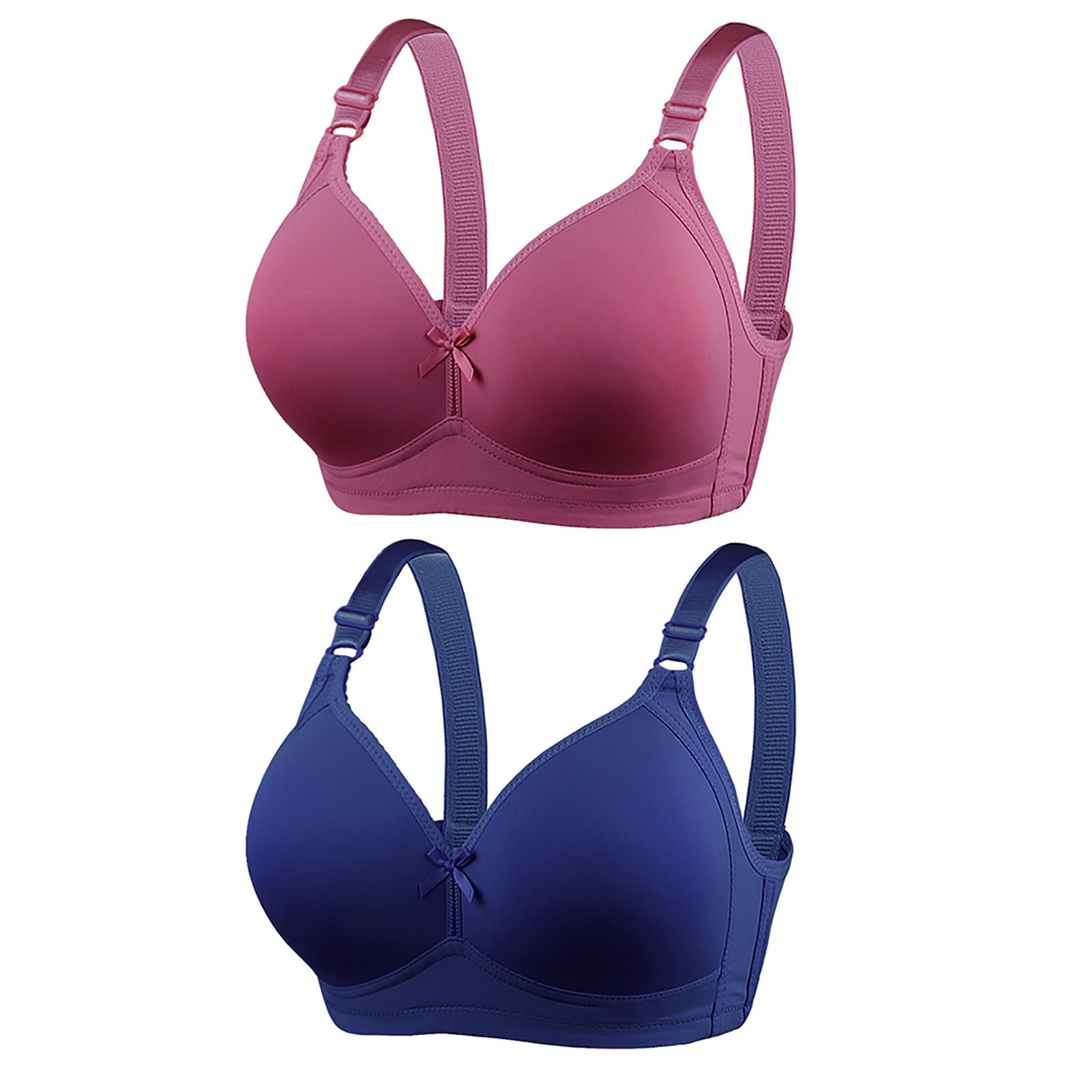 Click here for Mlkoz 2 Pack Bras For Women Wireless Bra Solid Col... prices
