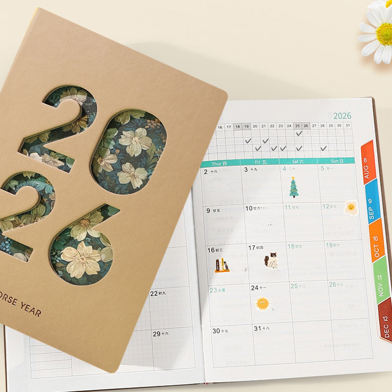 Staron 2026 Planner, A5 Spiral Bound Weekly Monthly Planner with Thick ...