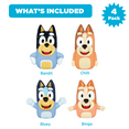 Bluey Bluey 4 Piece Jumbo Waterproof Finger Puppets for Bath ...