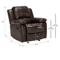 Greyson Living Charleston Leather Gel Glider Rocker Recliner by Brown ...