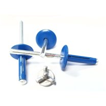 White 3/16" Rivet Large Flange Aluminum Head Steel Mandrel Blind Pop ...