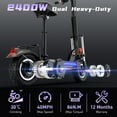 TOMOFREE 48V 2400W Electric Scooter, 40mph & 40mi Range, Foldable for ...