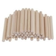 50Pcs 5cm Long Wooden Craft Sticks, Wooden Unfinished Round Balsa Dowel ...