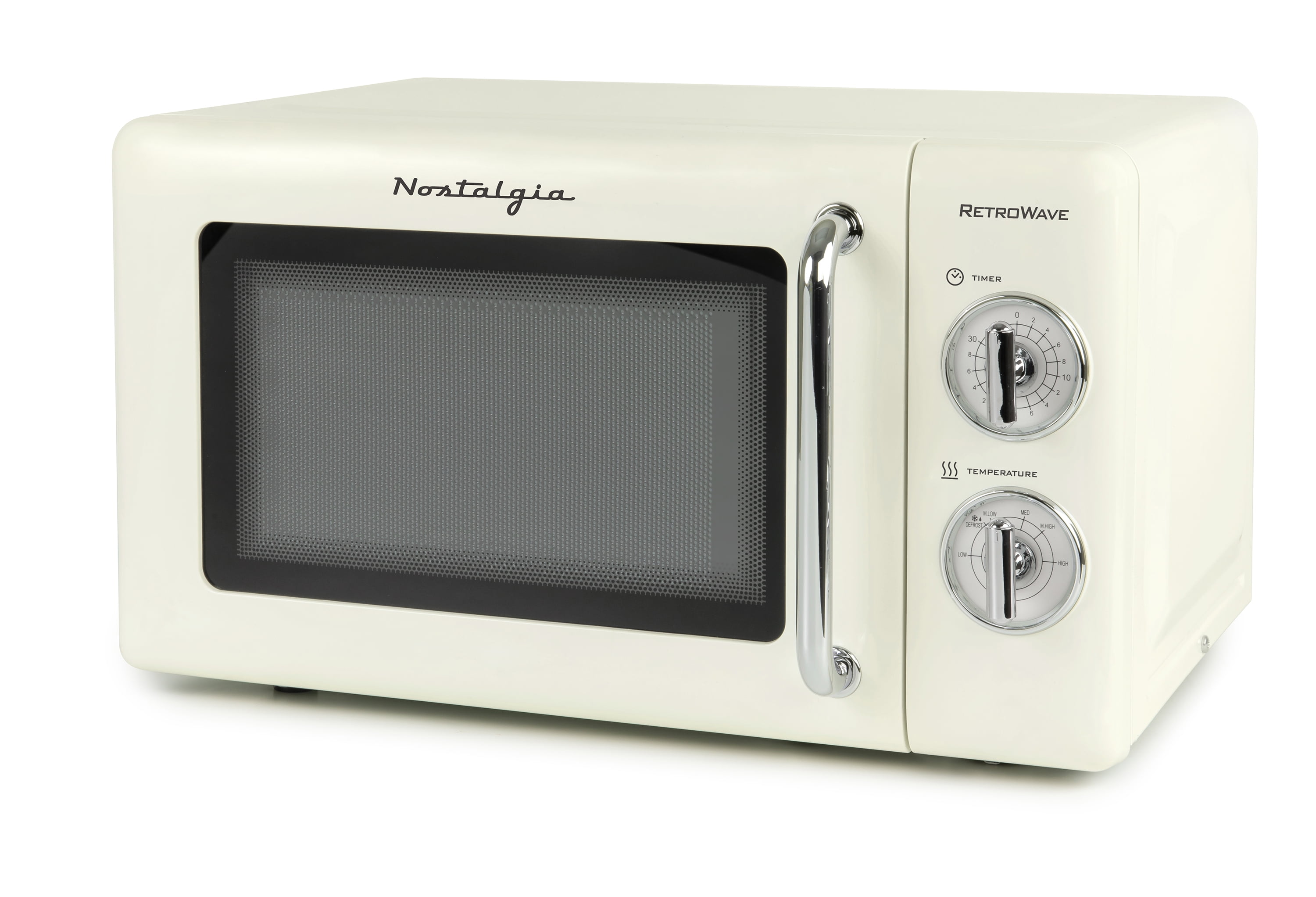 Nostalgia RMOD7IVY 0.7 Cu. Ft. 700-Watt Microwave With Retro Dials ...