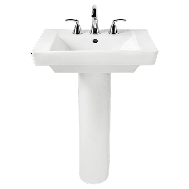 American Standard Aqualyn Drop in Sink with 4-in Faucet Holes in White ...