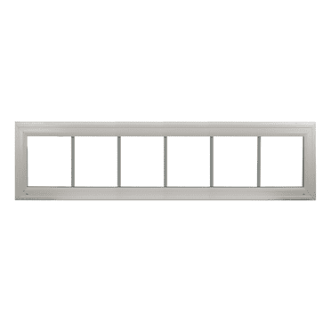 "Black & White Fixed Double Pane Transom Window 72"" x 12"" with Grids ...