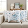 Blue Cartoon Cat Throw Pillow Covers 20 x 20 Inch Pillow Covers Set of ...
