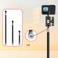17mm Or 25mm Head To 1/4 Screw Carbon Fibers Extension Arm For Tripods ...
