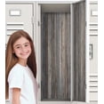 2 Pcs School Locker Magnetic Wallpaper 12" x 36" Grey barn wooden wall ...