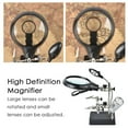 Desktop Magnifier Glass Soldering Station LED Light Magnifying Glass ...