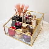Cosmetic Storage Box, 4 Girds Countertop Cosmetic Storage Box Jewelry ...