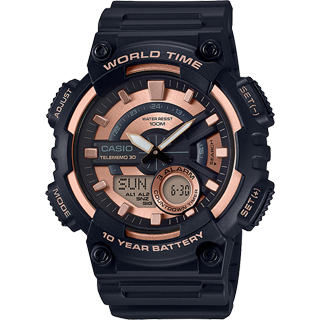 Timex Men's Expedition Digital CAT World Time 47mm Black/Black Resin ...