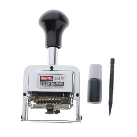 Heavy Duty 8 Digit Automatic Number Stamp Self Inking Stamps Portable ...