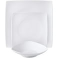 Bone China Square Shape, Elegance White 18pc Dinnerware Set - Walmart.com