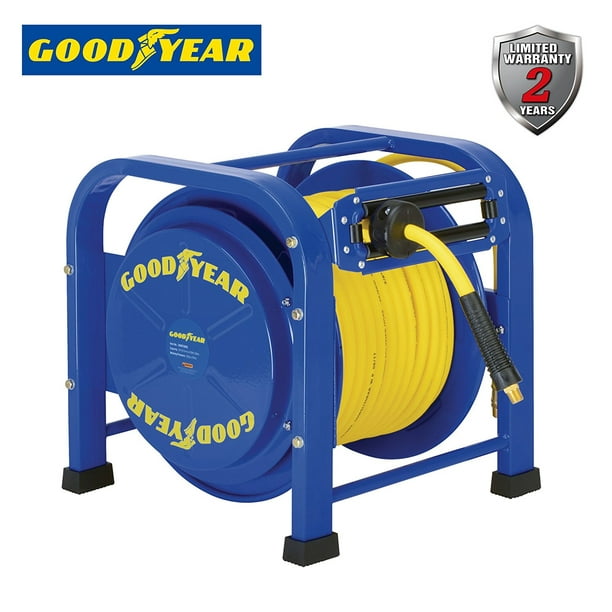 GOODYEAR Spring Driven Steel Retractable Hose Reel (3/8 in. x 100 ft ...