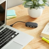 onn. Portable 4-Port USB Hub with USB 2.0 Ports - Walmart.com