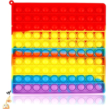 Pop Fidget Sensory Bubble Toy 4 Pack Rainbow Square Round Pineapple ...
