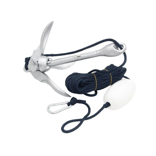 3.5lb Boat Anchor Folding Grapnel Grade 1.5kg Anchor Easy Use Premium ...