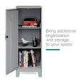 Space Solutions 42.5 inch 3 Shelf Steel Storage Locker, Assembled ...
