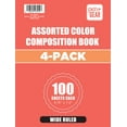 Pen + Gear Color Composition Book, Wide Ruled, 4 Count - Walmart.com