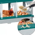 3 Compartment Chicken Nesting Box - Heavy Duty Metal Coop with Roll ...