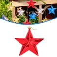 Beauos Red Patriotic Paper Stars Hanging Decorations 4Th of July Star ...