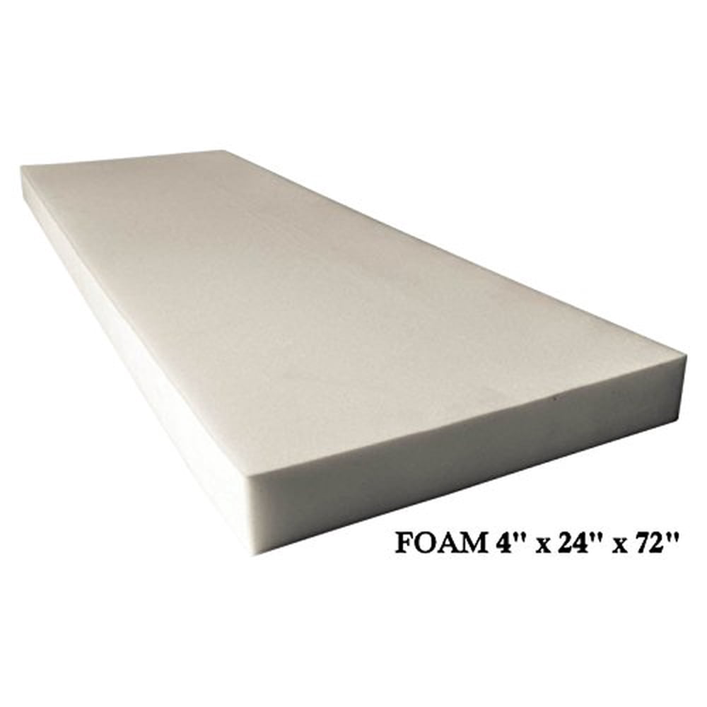 AK TRADING CO. 4"x24"x72" Upholstery Foam High Density Cushion; (Seat ...