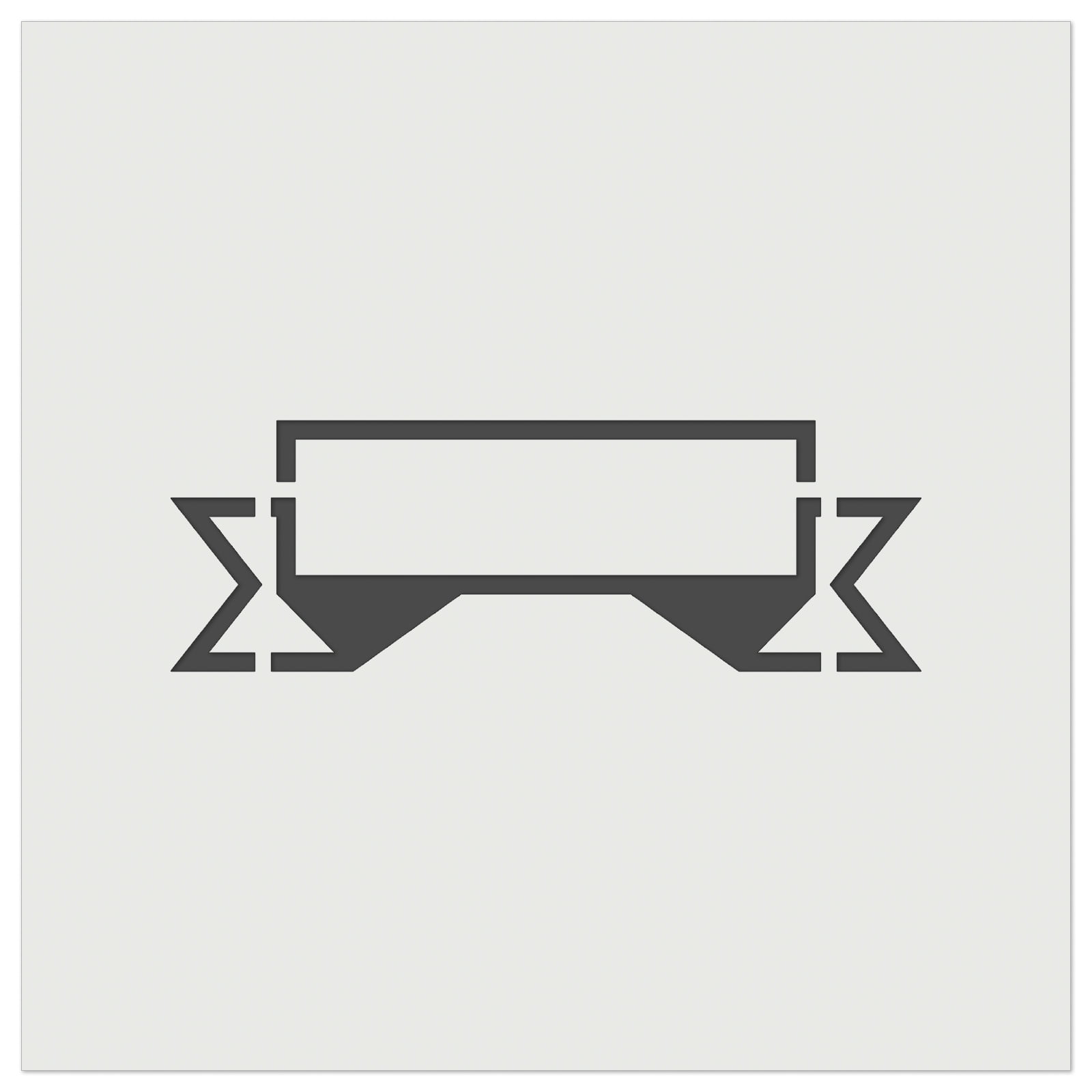 Banner Outline DIY Cookie Wall Craft Stencil - 3.5 Inch - Walmart.com