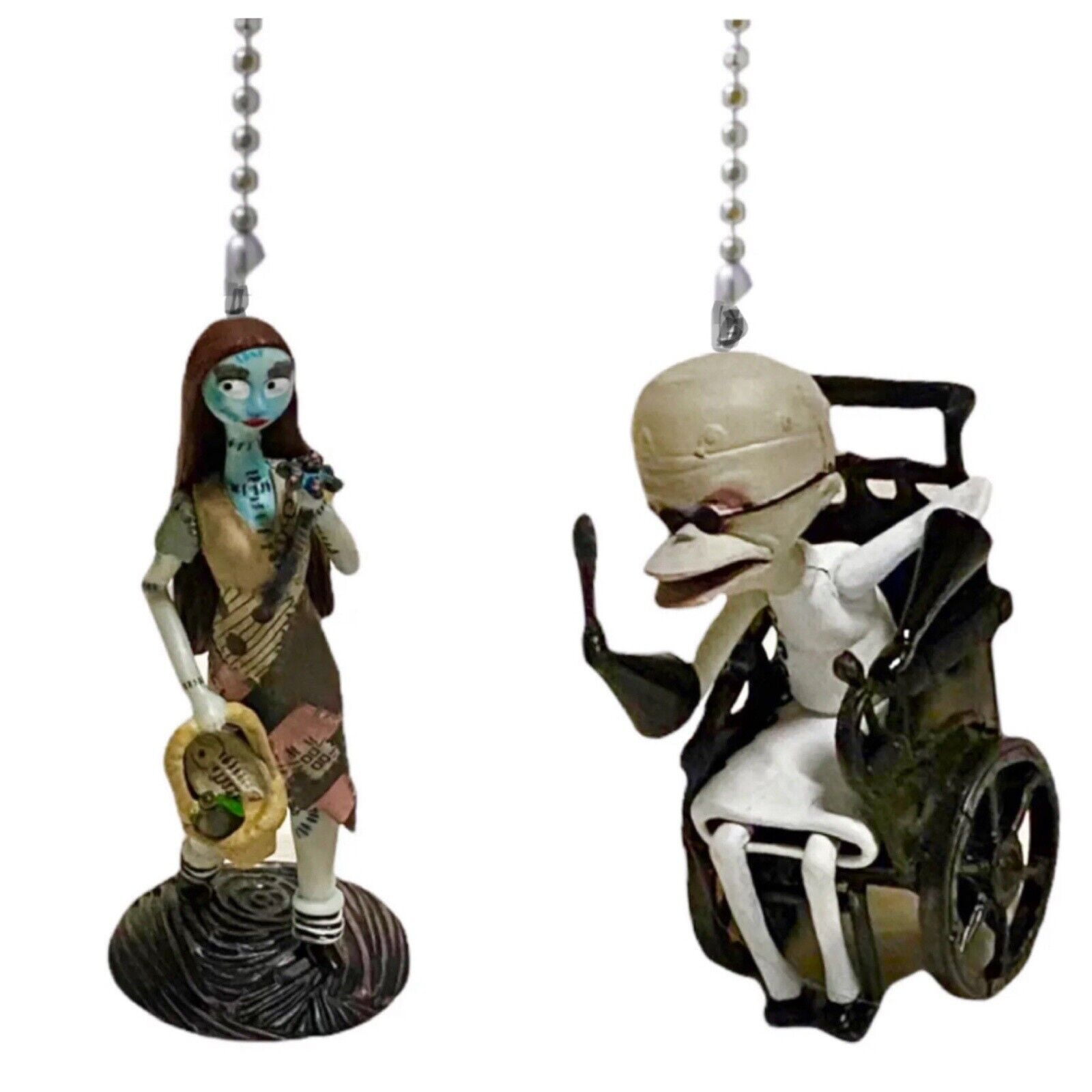 Nightmare Before Christmas Sally & Dr Finkelstein Fan Pull Figure PVC ...