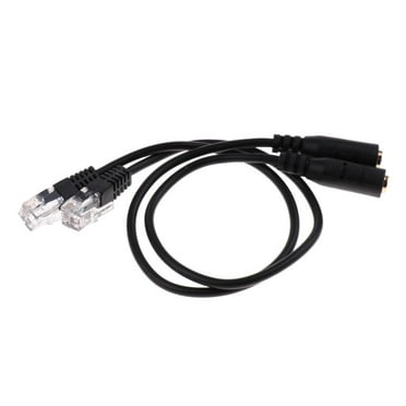 Quick Disconnect Teleph Headset Adapter Cable Headset to Teleph Plug ...