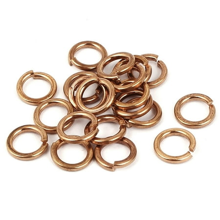 M6 Copper Split Lock Sealing Ring Spring Washer Fastener 20pcs ...