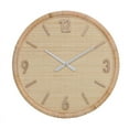 Oriana Round Woven Rattan Farmhouse Wall Clock - Walmart.com