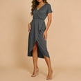 Flattering V-Neck Wrap Maxi Dress with High Slit, Soft and Breathable ...