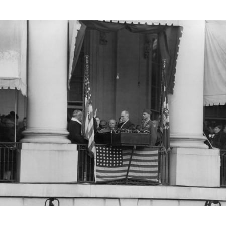 President Franklin Roosevelt At His Fourth Inauguration. Jan. 20 ...